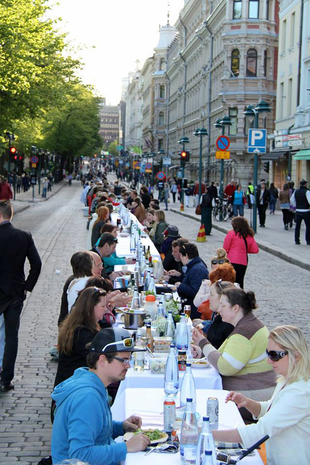 A pun for party people: Finnish Your Dinner, under the sky - thisisFINLAND