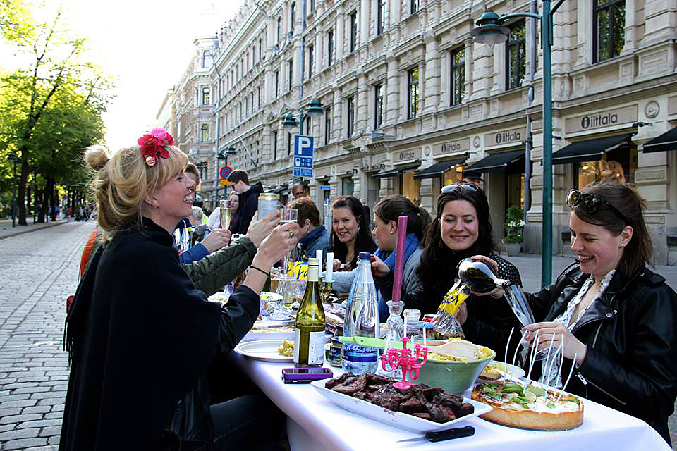A pun for party people: Finnish Your Dinner, under the sky - thisisFINLAND
